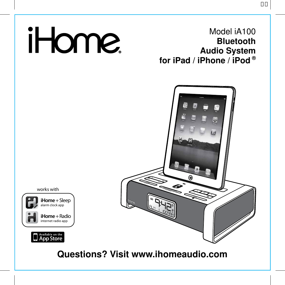 Ihome Ia100 Owner S Manual