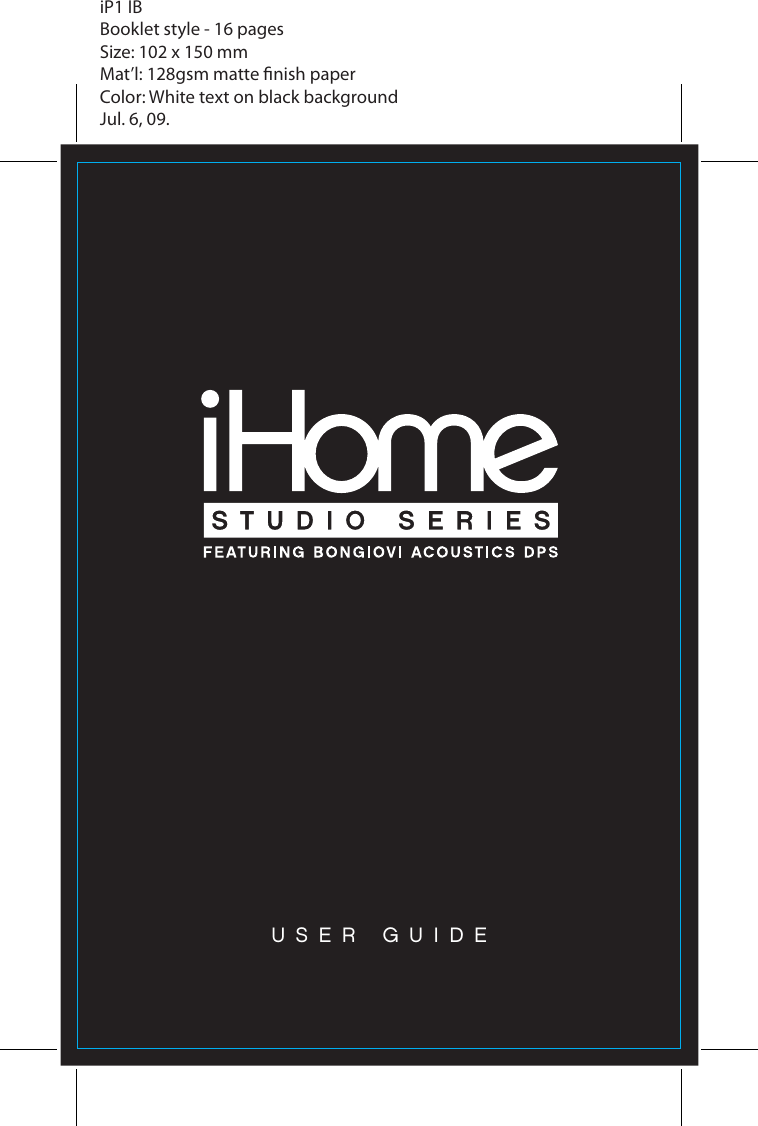 Ihome Ip1 Users Manual