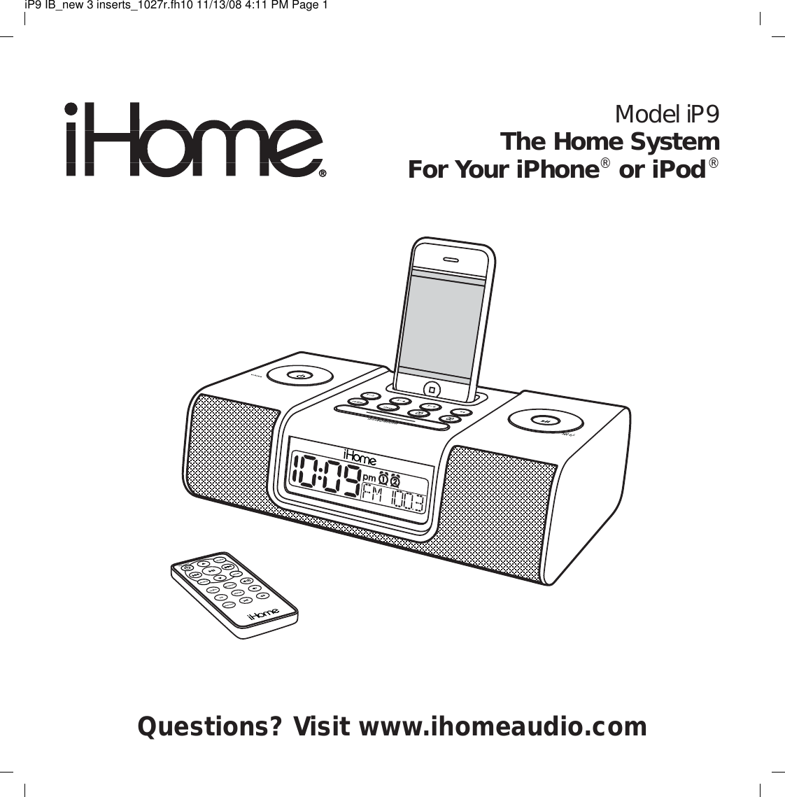 Ihome Ip9 Users Manual
