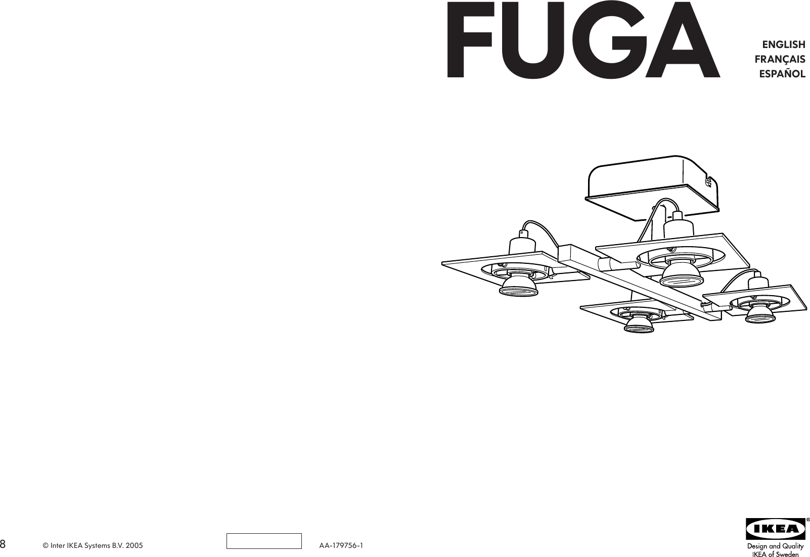 Ikea Fuga Ceiling Spotlight Assembly Instruction 3