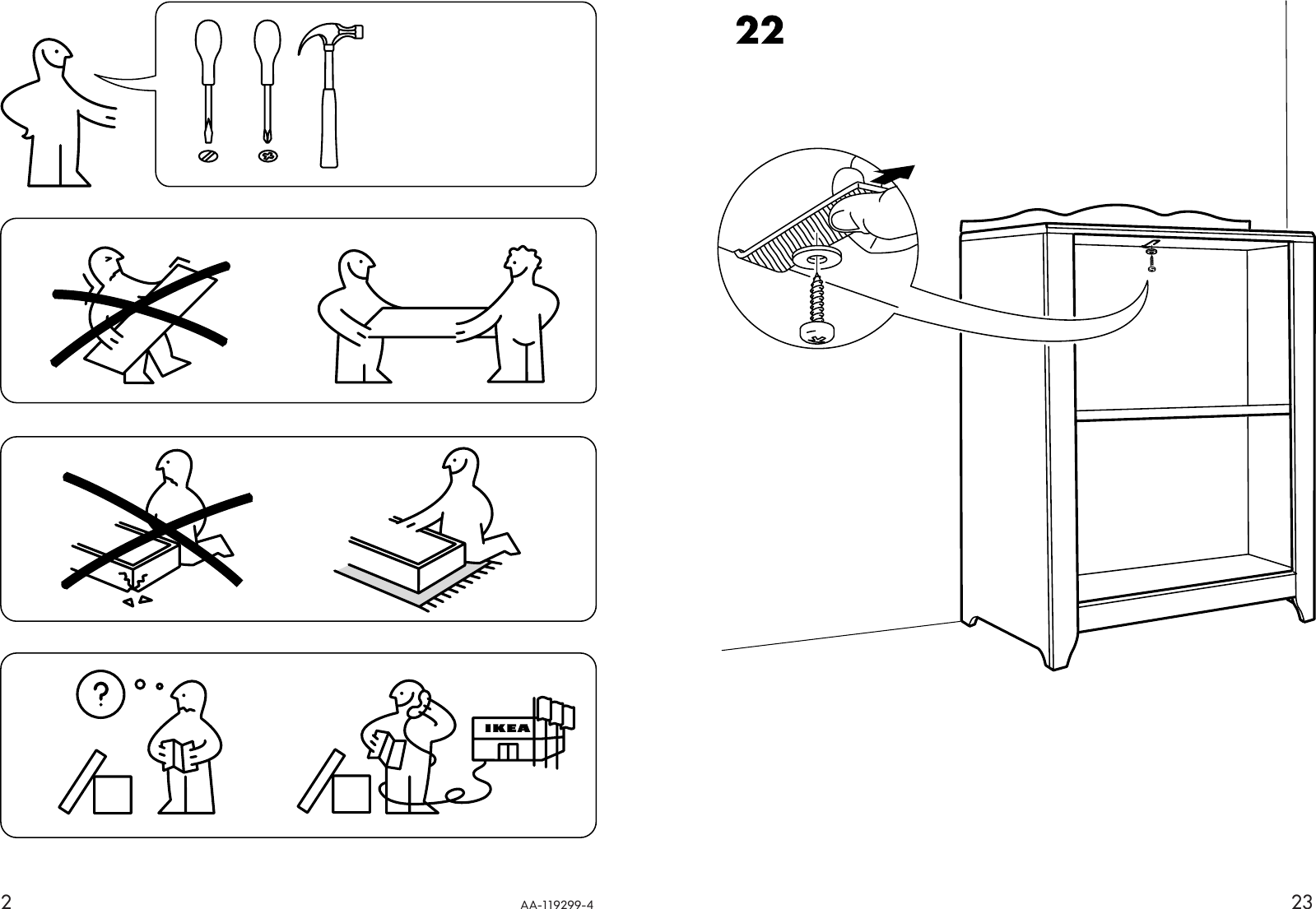 Ikea Hensvik Bookcase 27X37 Assembly Instruction