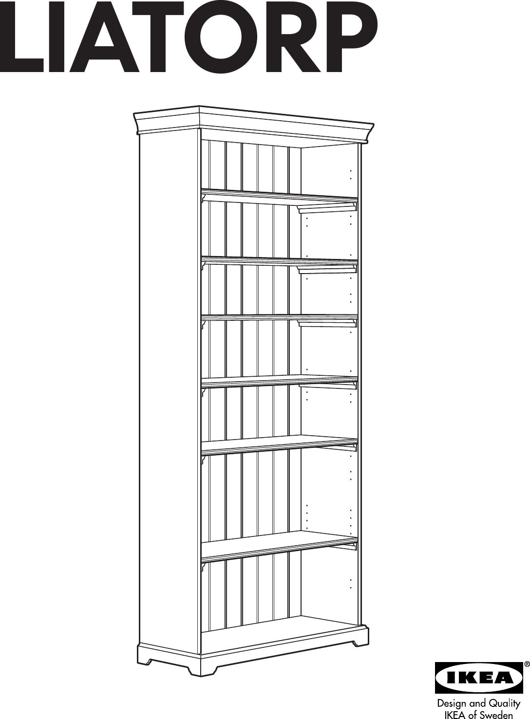 Ikea Liatorp Bookcase 37 3 4X84 1 4 Assembly Instruction