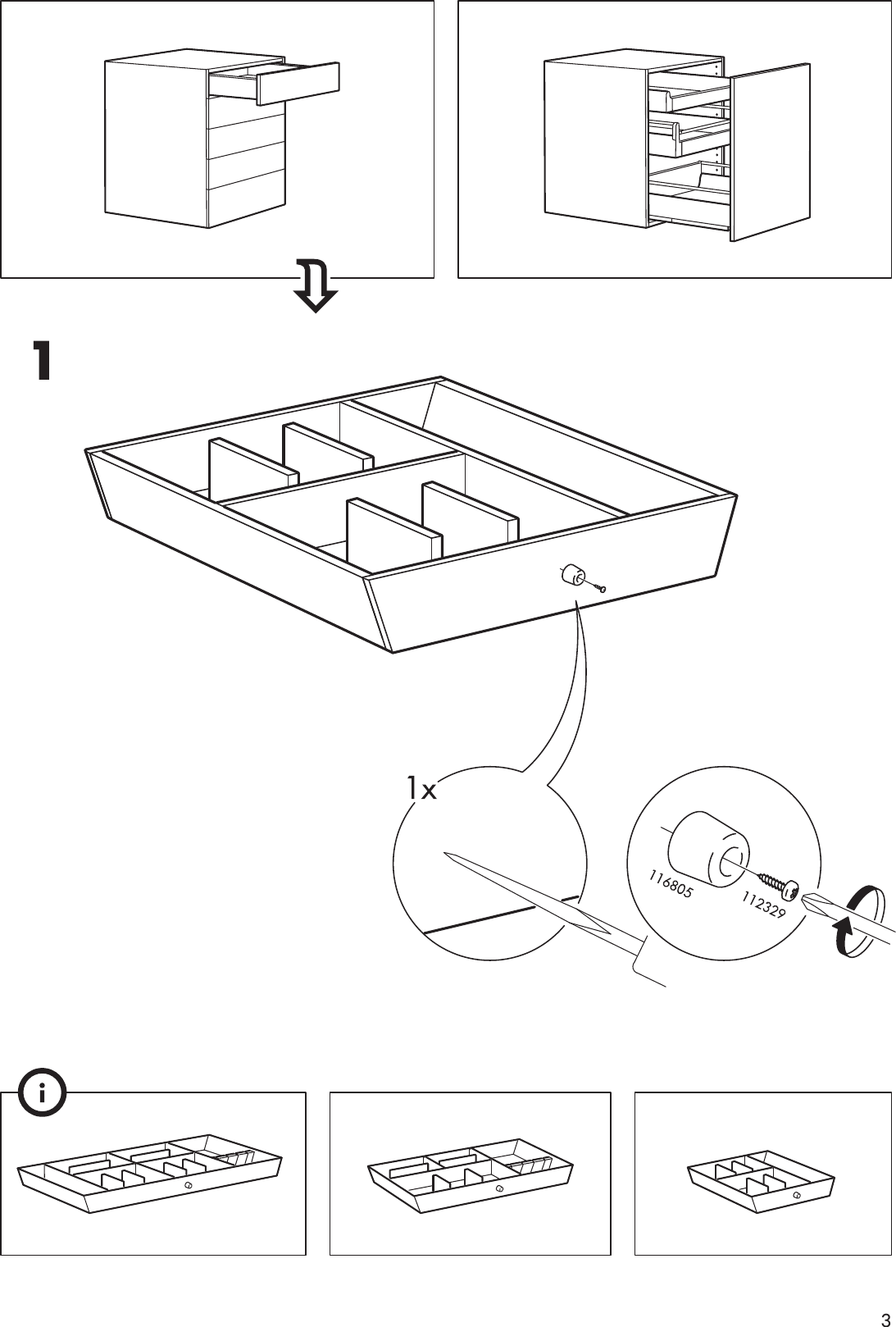 Ikea Rationell Cutlery Tray 24 Assembly Instruction
