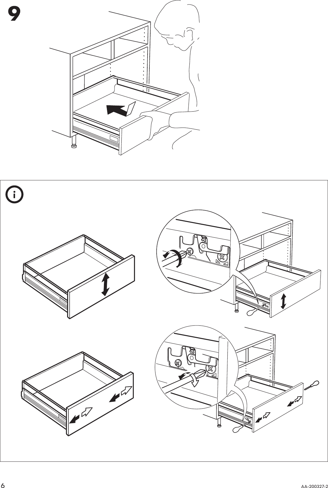 Ikea Rationell Deep Full Extending Drawer 18 Assembly Instruction