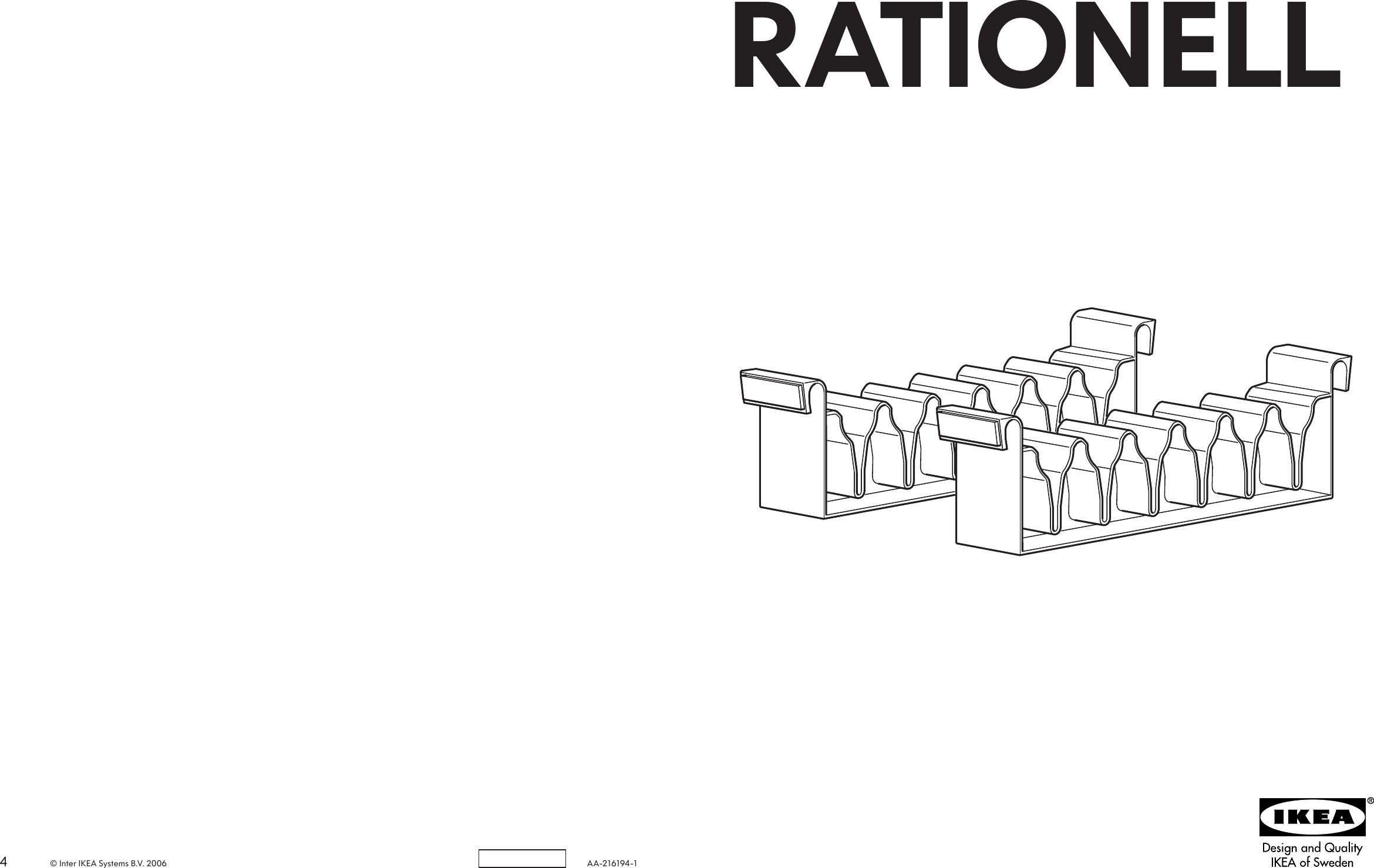 Ikea Rationell Knife Tray 9 2Pk Assembly Instruction