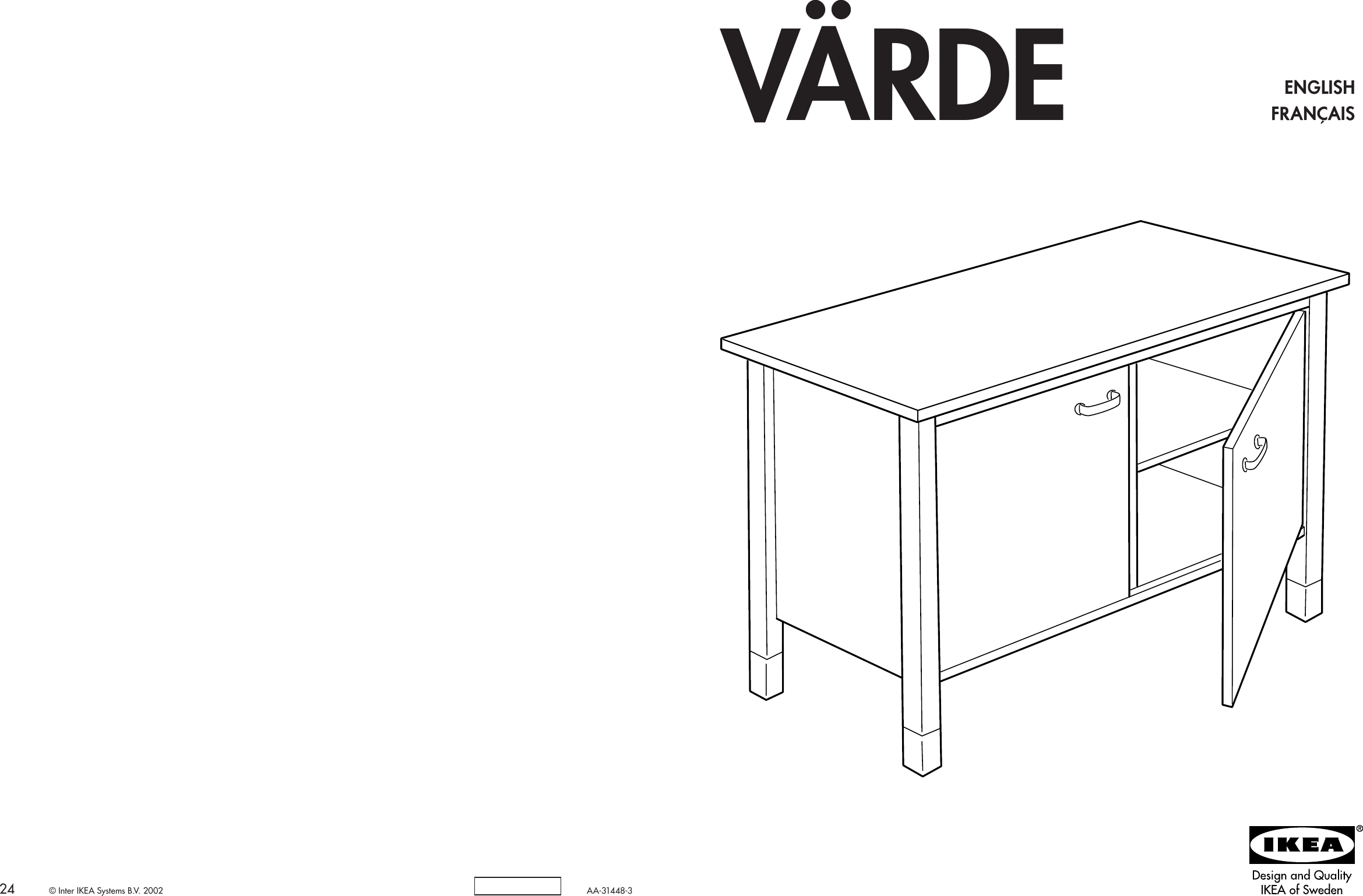 Ikea Varde Base Cabinet 57X35 Assembly Instruction