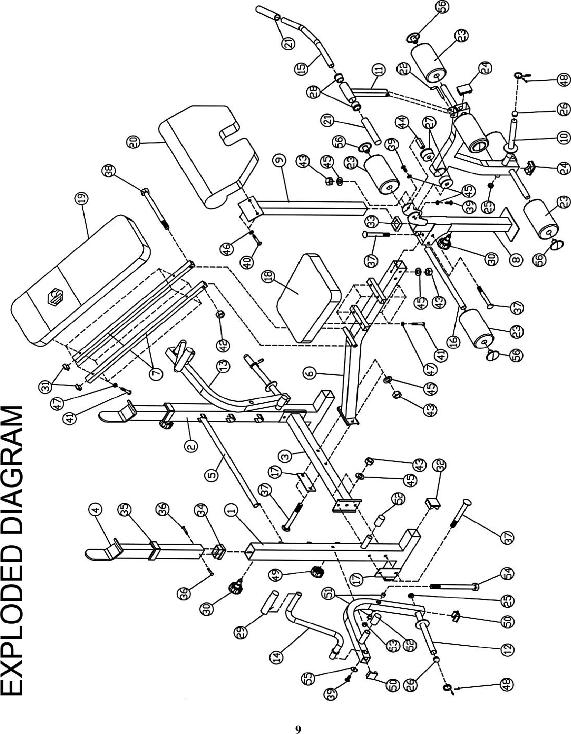 Impex Fitness Phc 700 Users Manual PARTS LIST