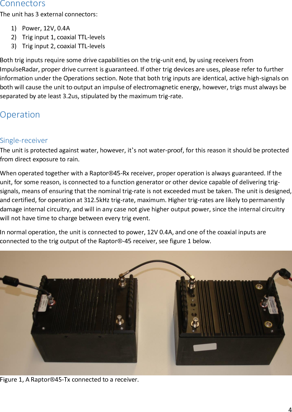 ImpulseRadar Sweden RAPTOR45-TX Ground Penetrating Radar User Manual ...