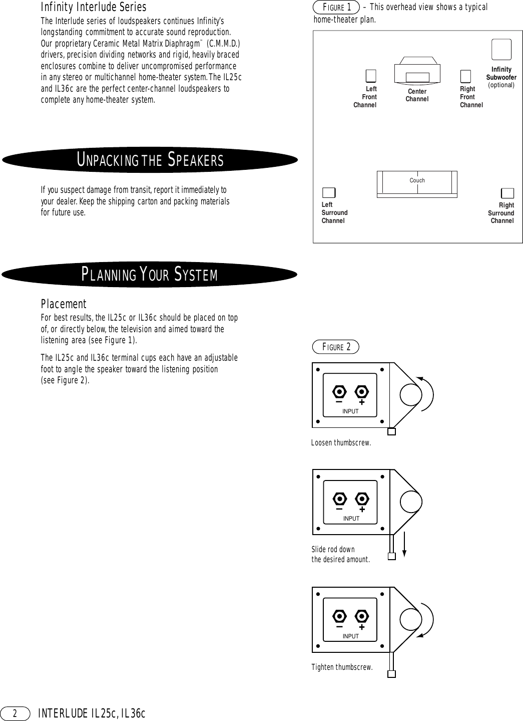 Infinity Interlude Il 25C 36C Om Il25C Users Manual 25c/36c