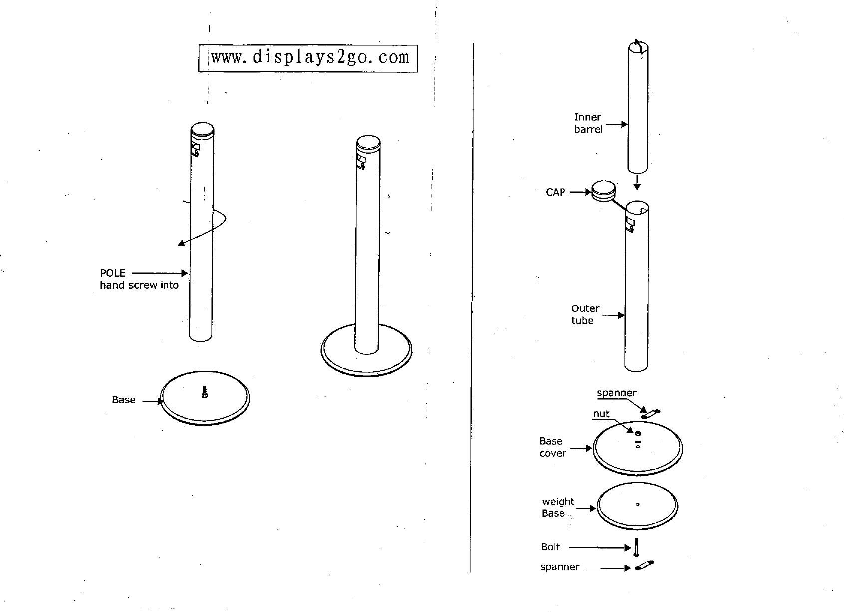 Smokfl Floorstanding Smoking Post Setup