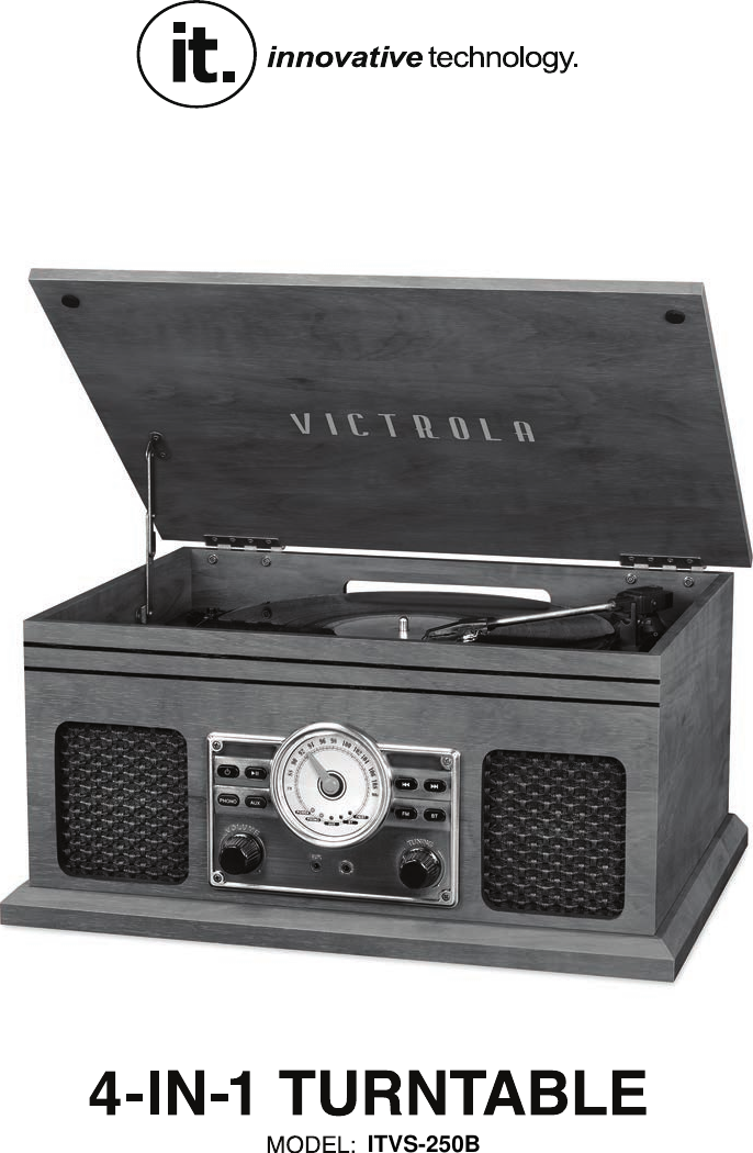 Innovative Technology Electronics VTA250B MUSIC CENTER WITH BLUETOOTH ...