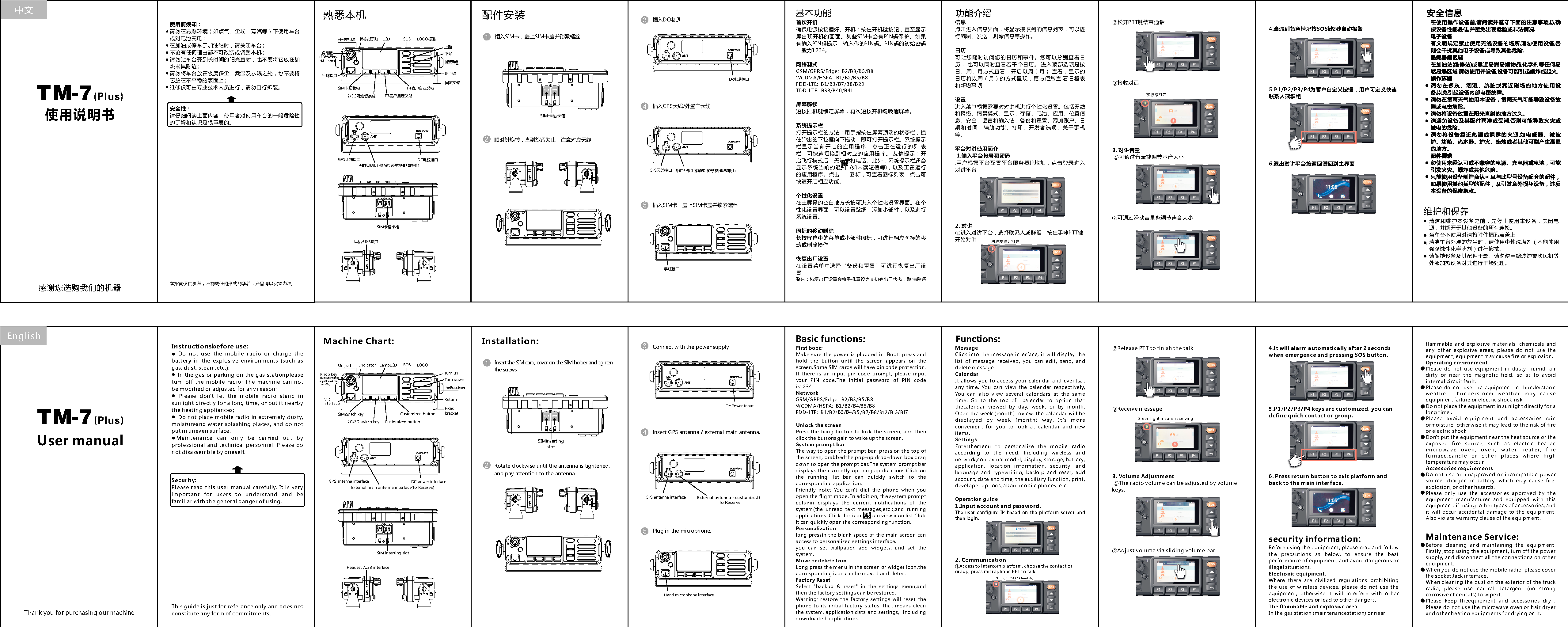 Inrico Technologies TM-7PLUS Mobile Network Radio User Manual TM 7PLUS
