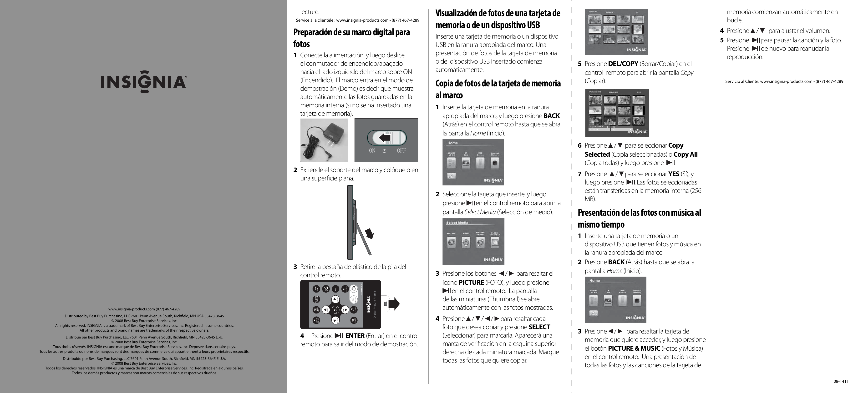 Insignia Ns Dpf8Ww 09 Quick Start Guide