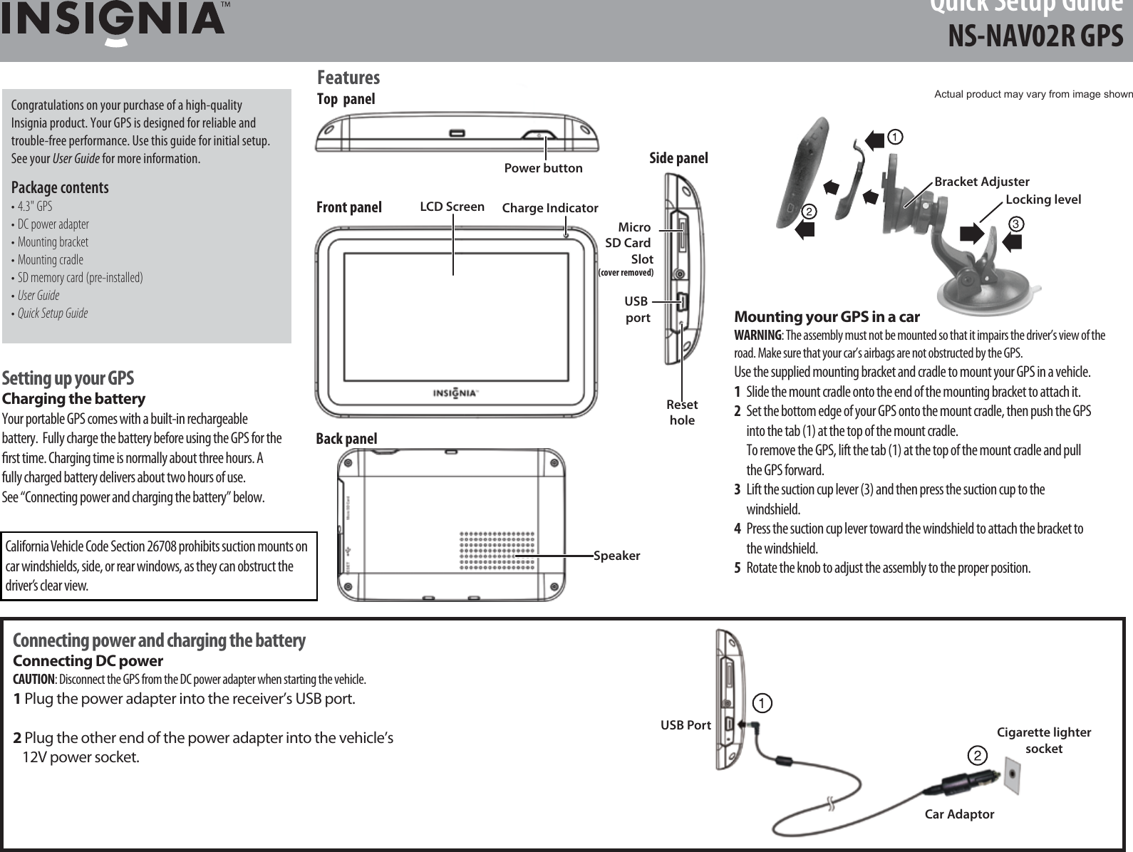 Insignia Ns Nav02R Quick Start Guide NAV02R_10 0483_QSG_V1_ENG__lr