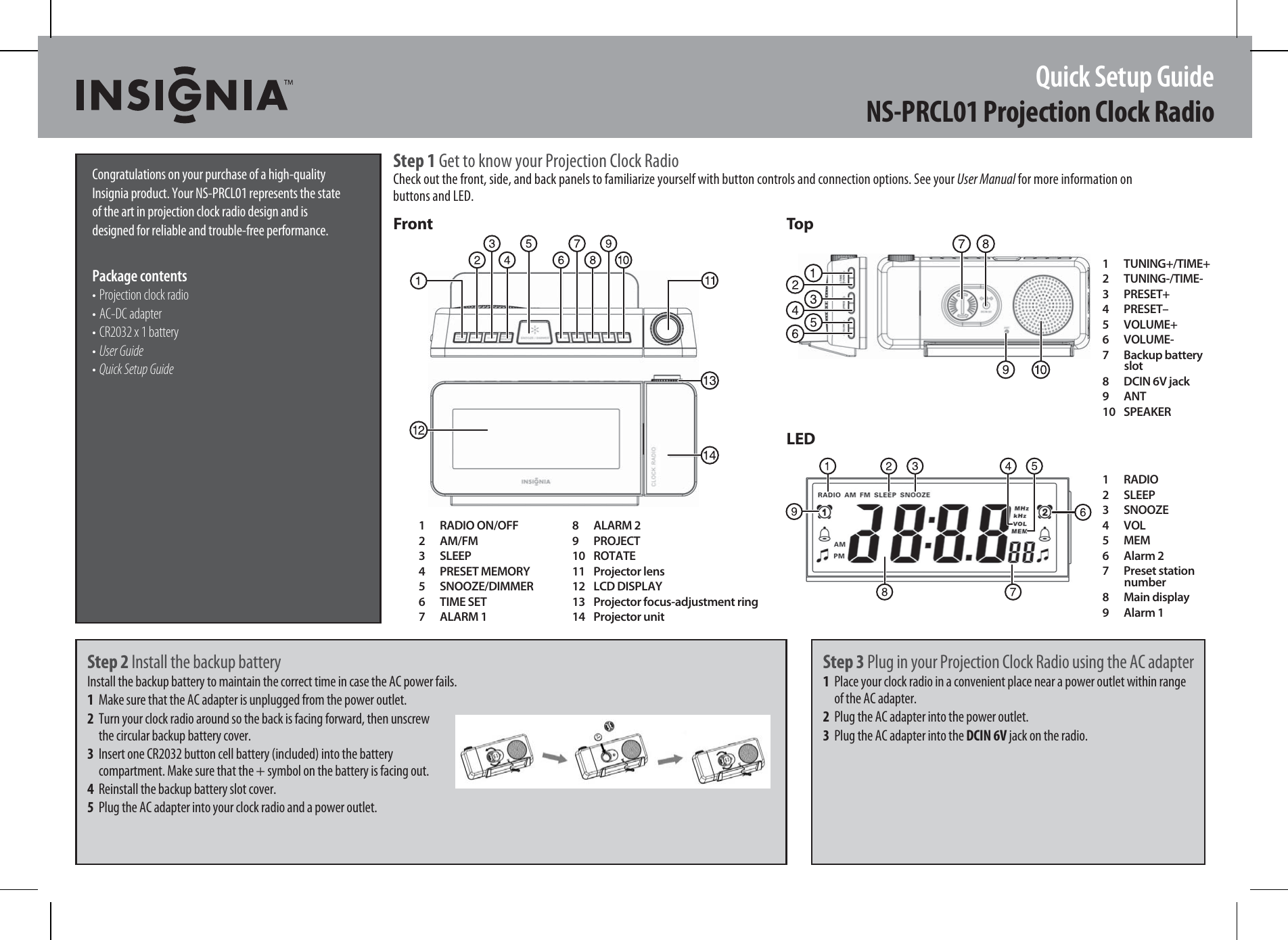 Insignia Ns Prcl01 Users Manual 07 413 LCD42 QSG