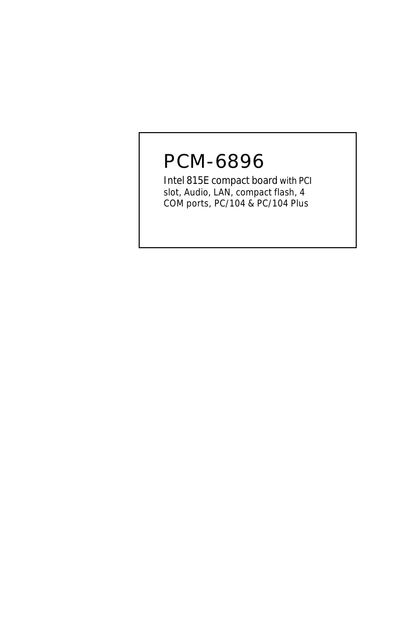 Intel Pcm 6896 Users Manual