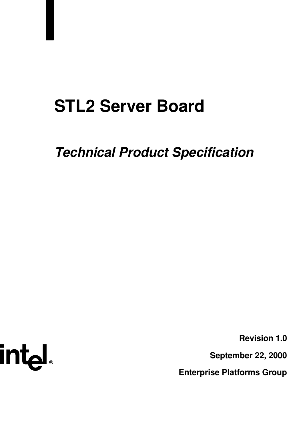 Intel Stl2 Users Manual STL2_TPS_Rev 10