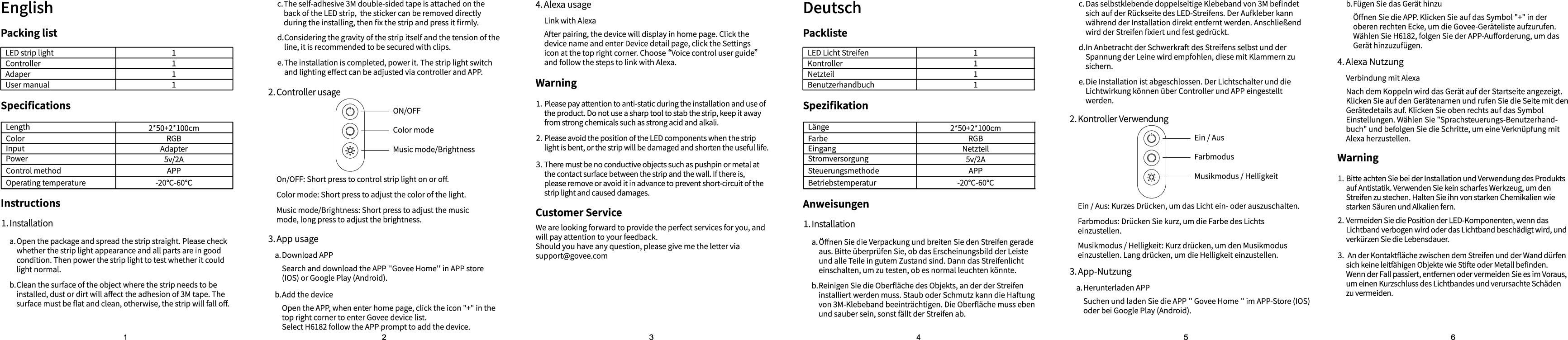 Intellirocks Tech H6182 LED Light Strip User Manual H618220180424
