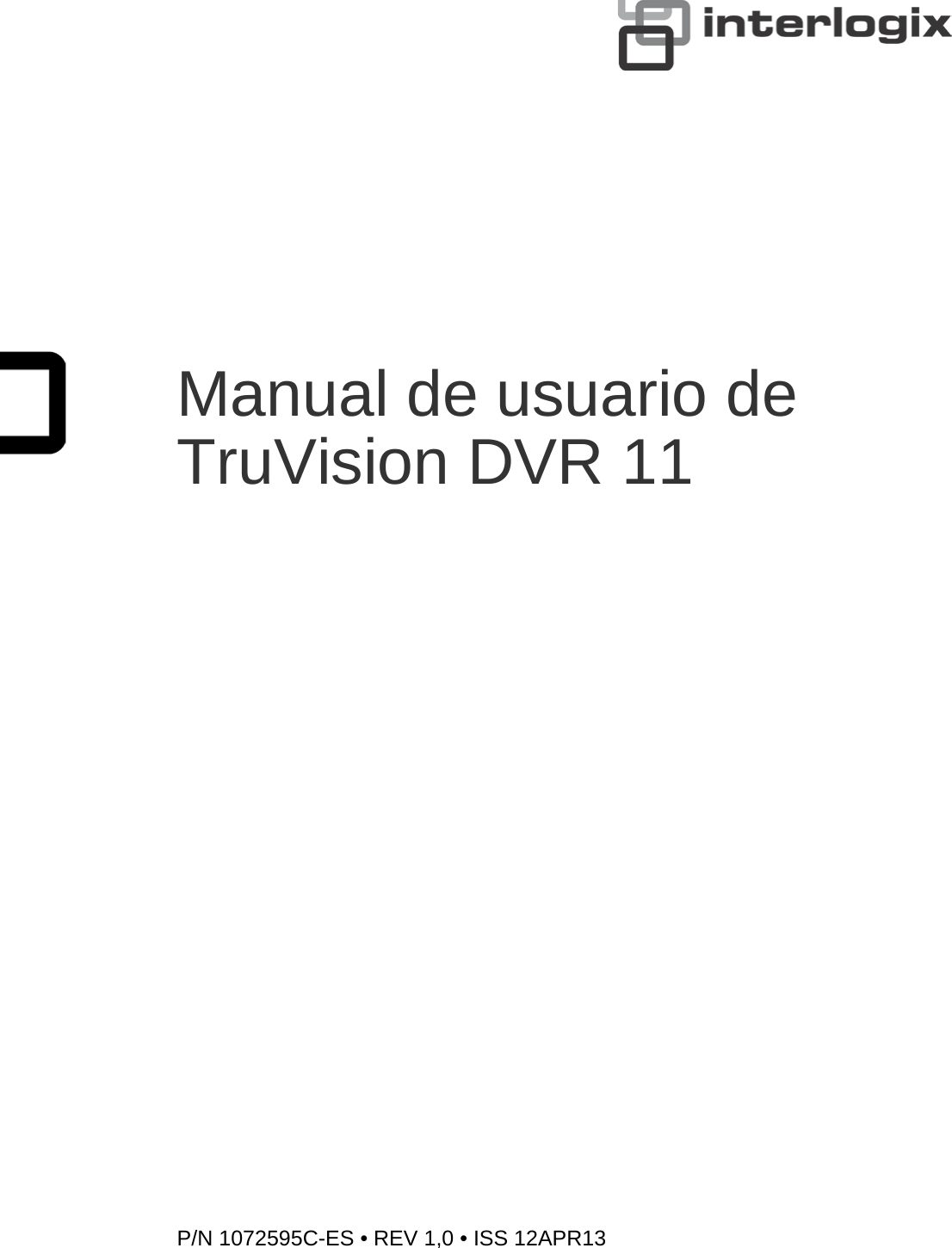 InterLogix 1072595C Truvision Dvr 11 User Manual Es De Usuario Tru Vision