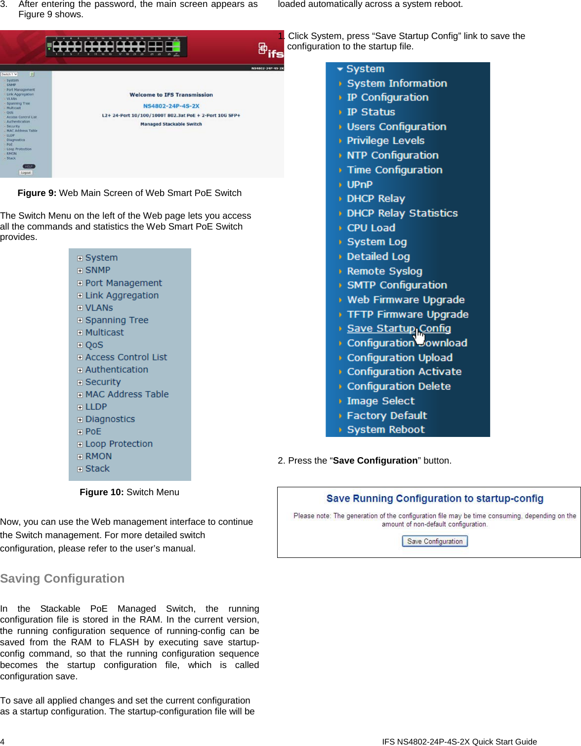InterLogix 1073041 A Ifs Ns4802 24P 4S 2X Quick Start Guide En User Manual