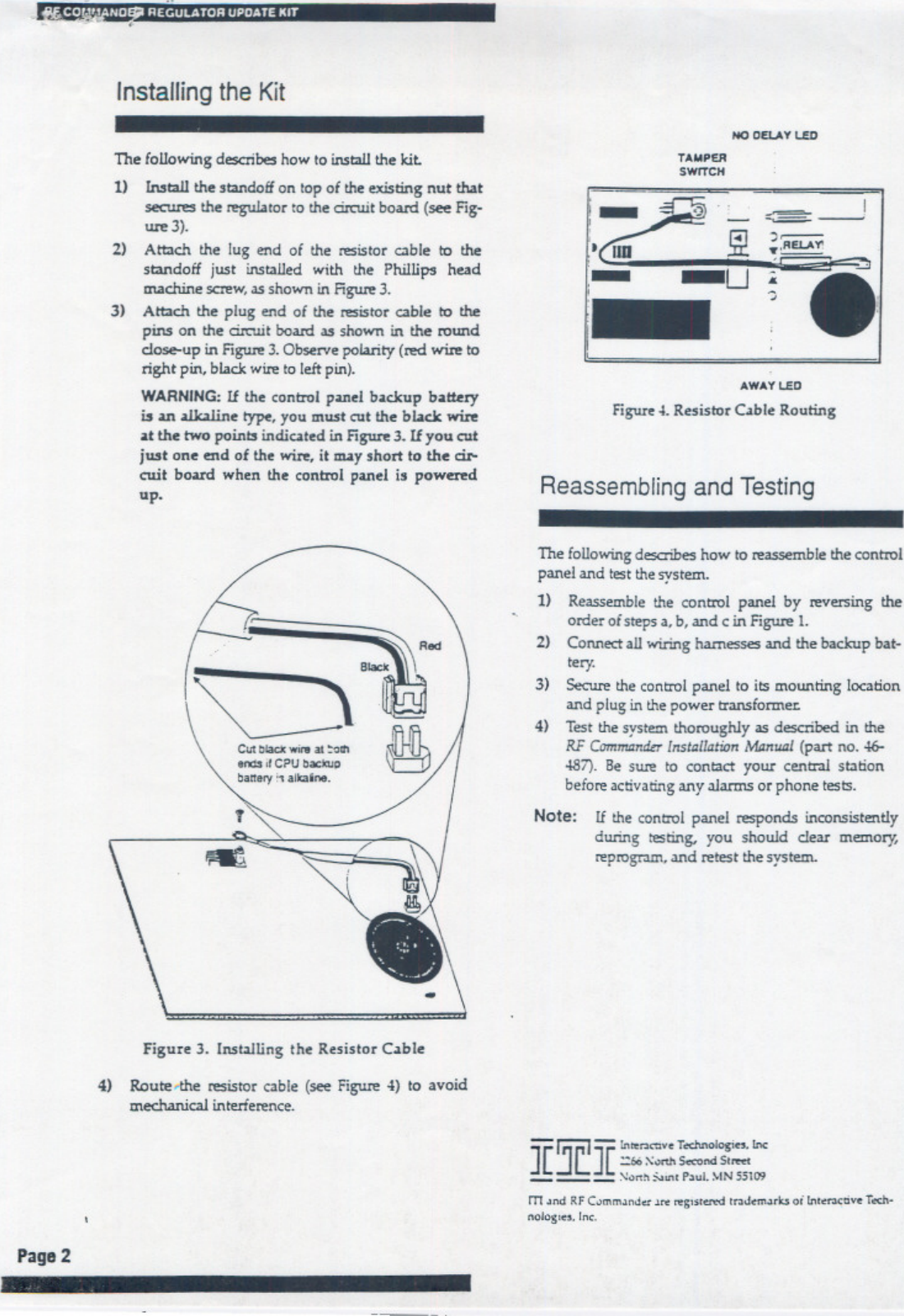ITI RF Commander Update Kit Install Instructions Sep 1993