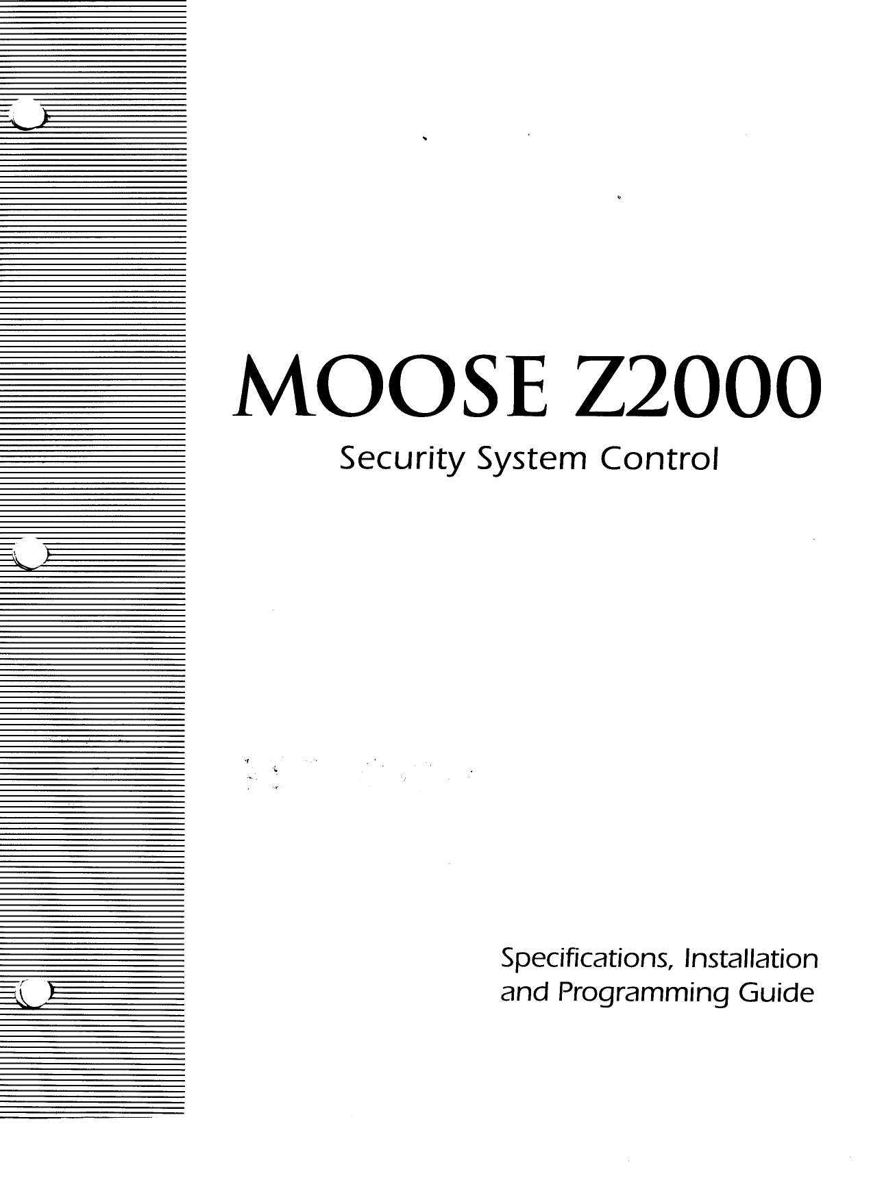 Moose Z2000 Specifications Installation & Programming Manual