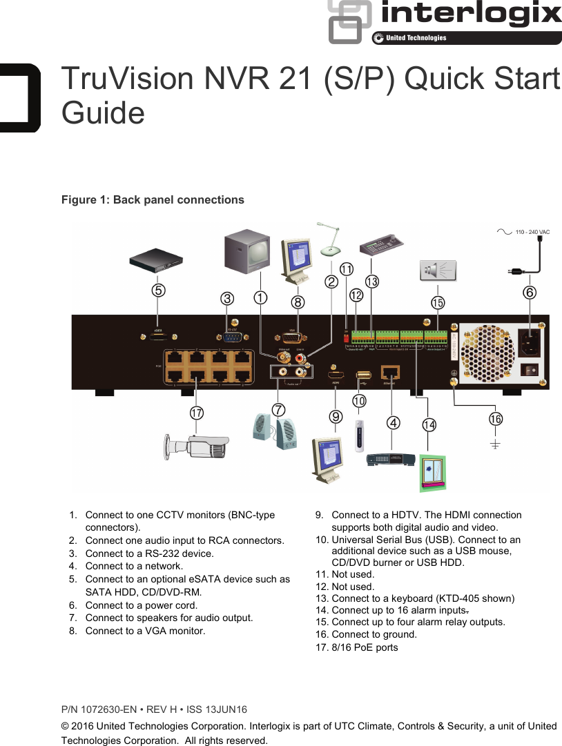 InterLogix Truvision Nvr 21 21S 21P Quick Start Guide En User Manual