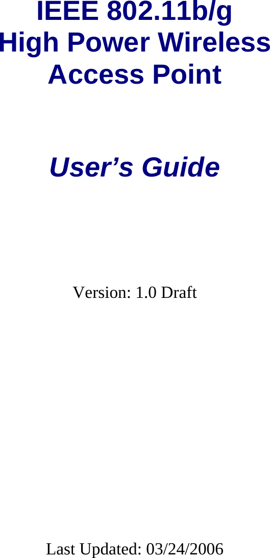 Interepoch Technology IWE1300 Wireless LAN 802.11b+g User Manual