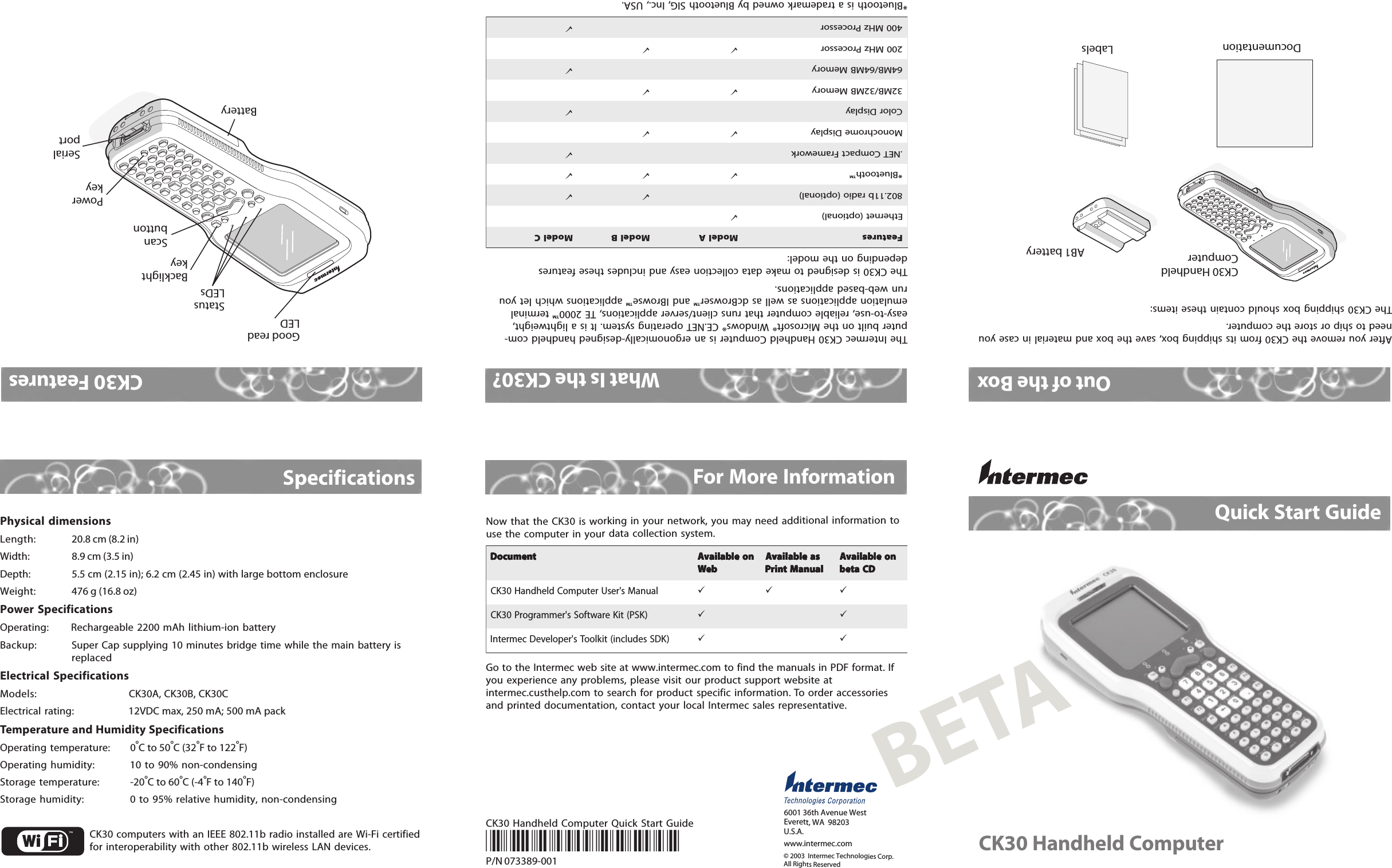 Intermec Technologies CK30MIG2 802MIG2 User Manual CK30 QSG 2 P65