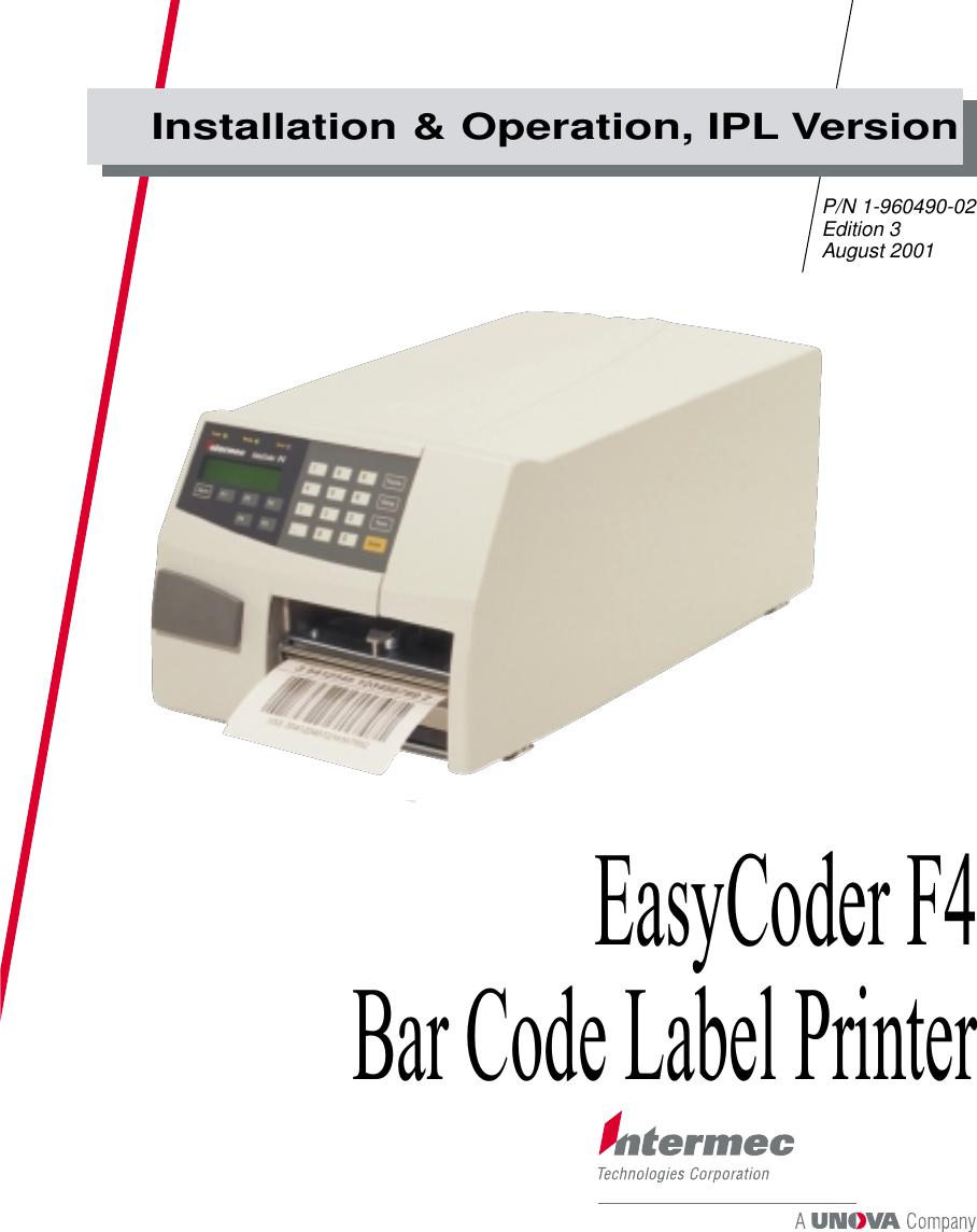 Intermec F4 Users Manual