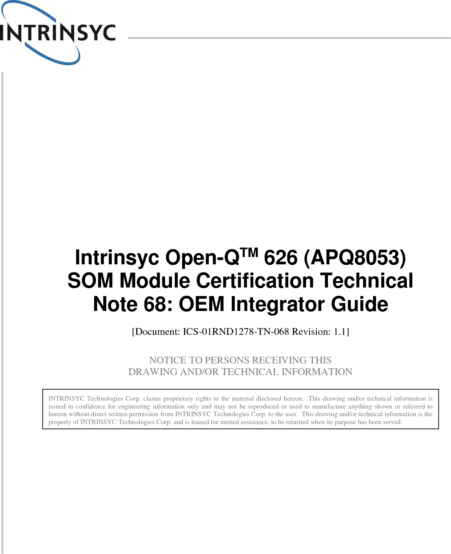 Intrinsyc Technologies ITCOQ626S 802.11A/B/G/N/AC WiFi + Bluetooth ...