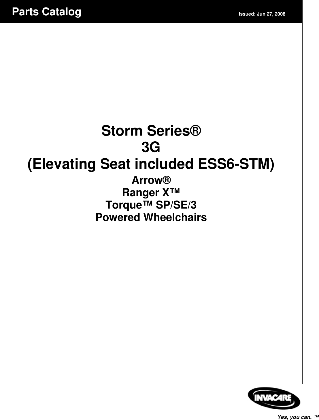 Invacare Arrow Users Manual