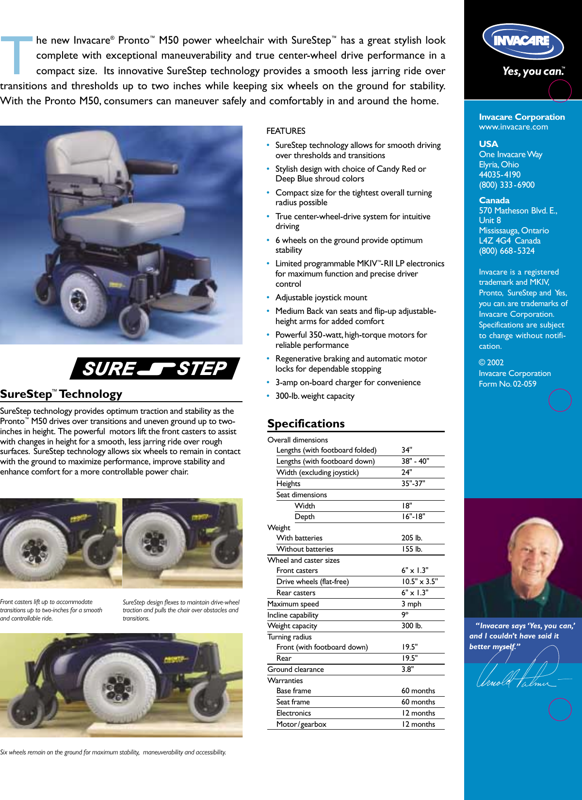 Invacare Pronto M50 Users Manual