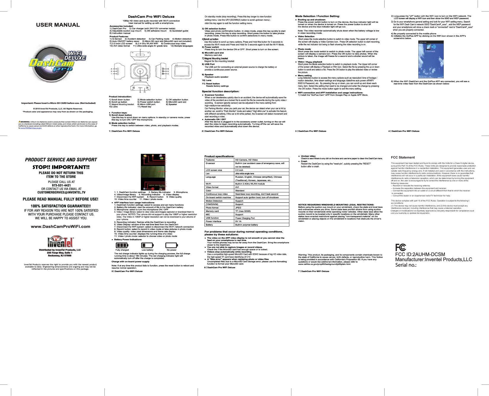 Inventel DCSM Dash Cam Pro WiFi Deluxe User Manual 2 OK
