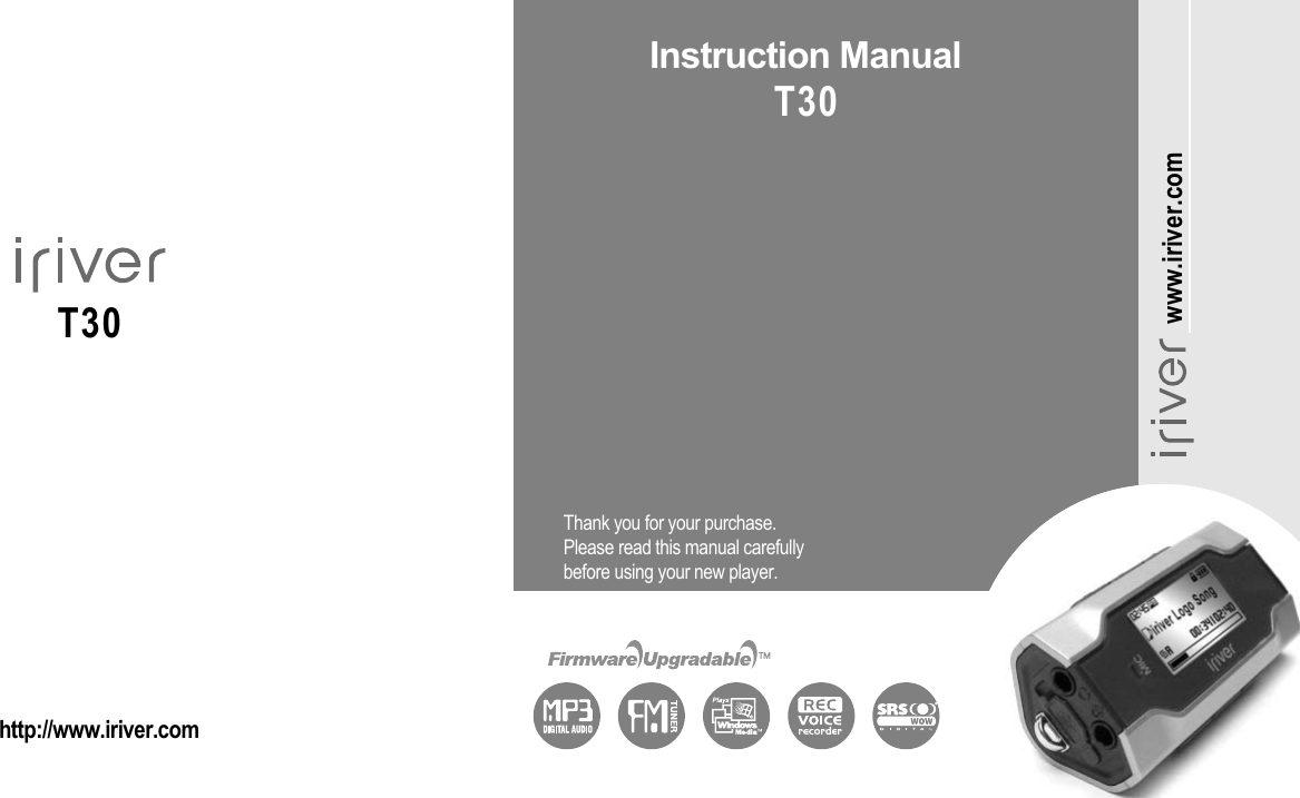 Iriver T30 Irp2 Instruction Manual T30(ip2)Eng_050628F