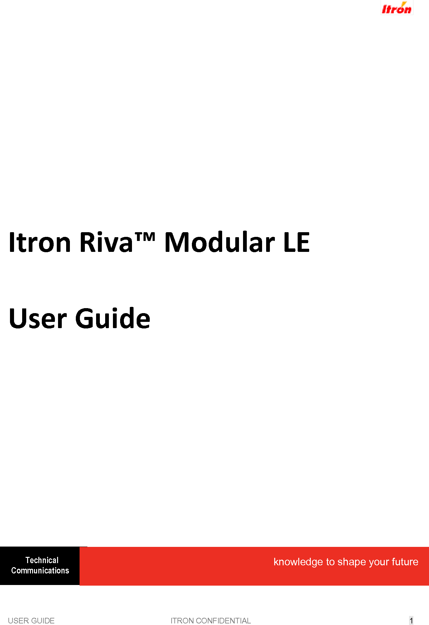 Itron MODLE ITRO09 - Itron - RIVA - Modular LE User Manual
