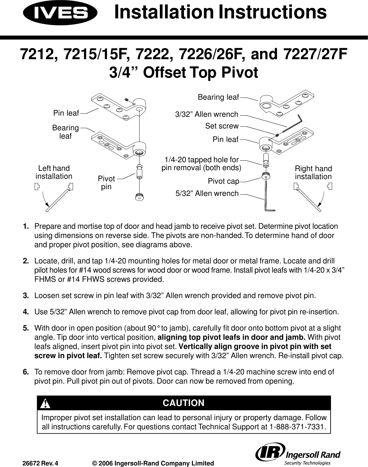Ives 7227 27F Users Manual C