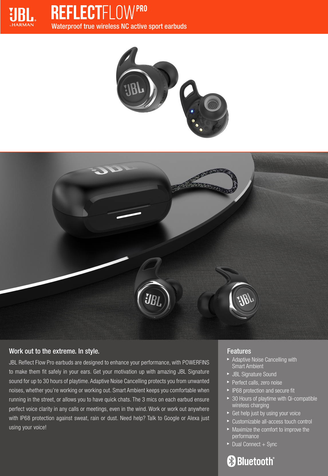 JBL Reflect Flow Pro Spec Sheet English