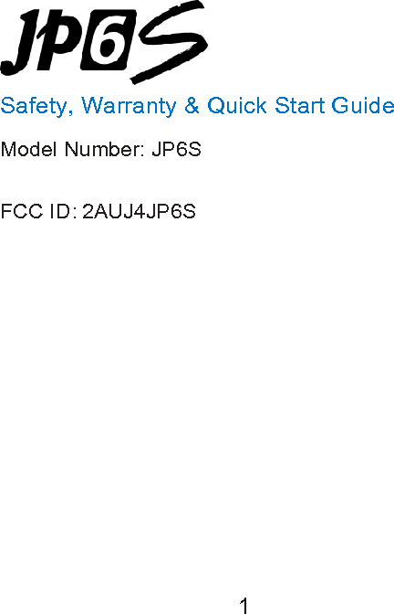 JPay JP6S Tablet for Correctional Use User Manual