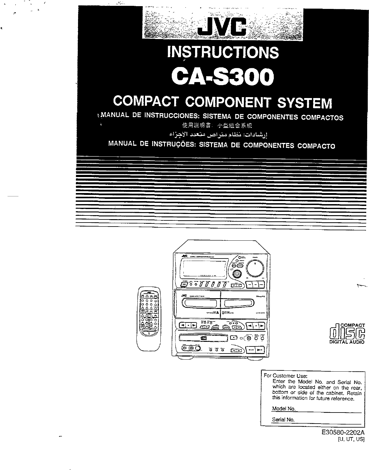 JVC CA S300 User Manual E30580 2202A