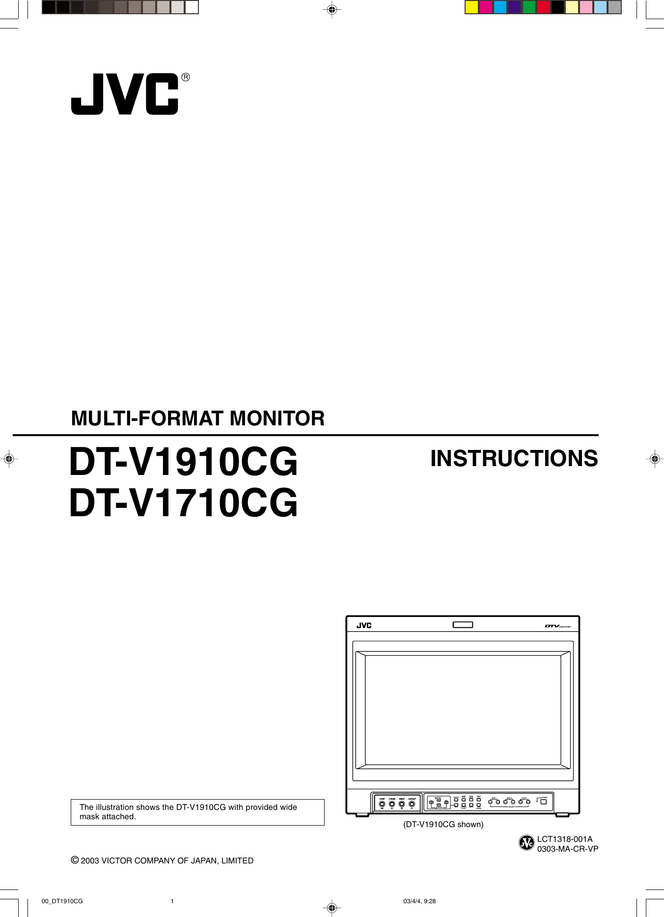 JVC DT V1710CGC V1910CG/DT V1710CG User Manual V1710CGC, V1910CGC ...
