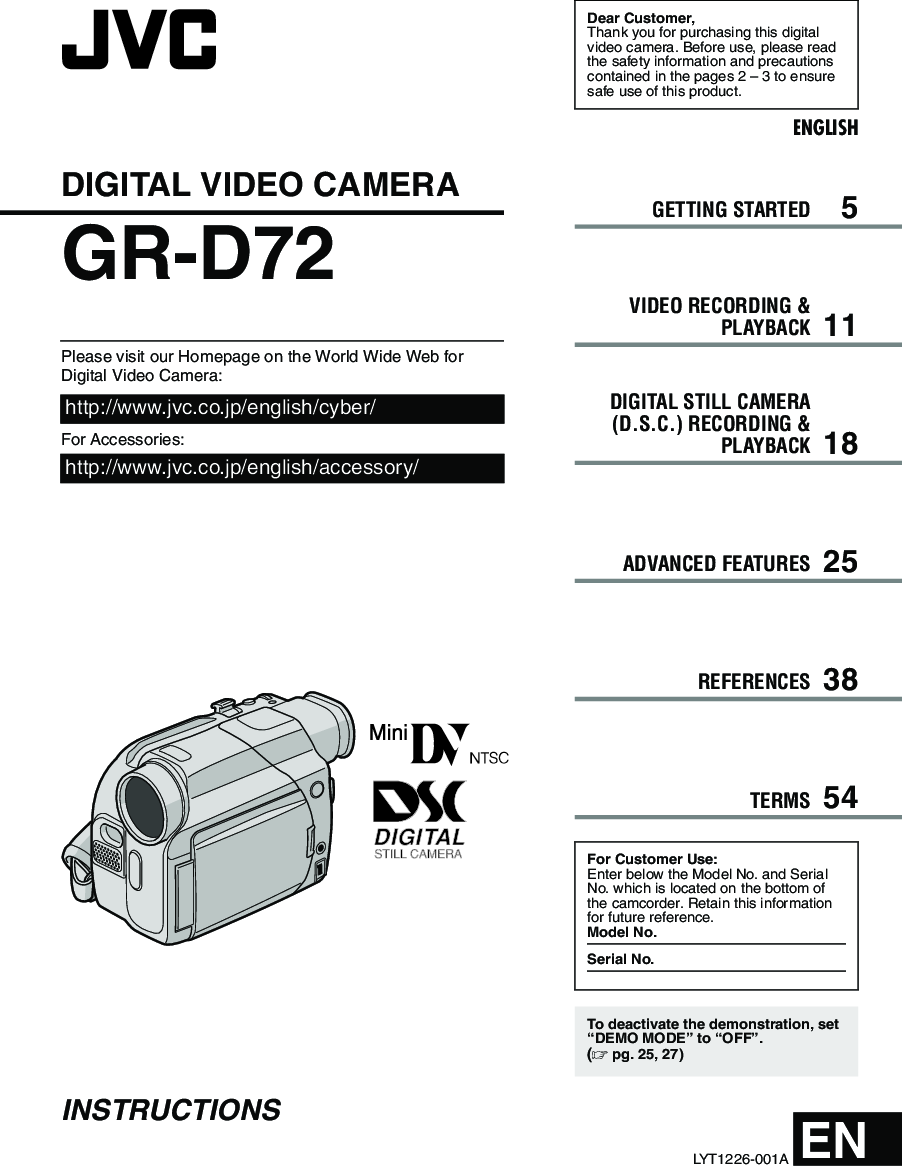 JVC GR D72 D94US User Manual To The 7030fa60 d67f 4361 a687 f59802b355ed