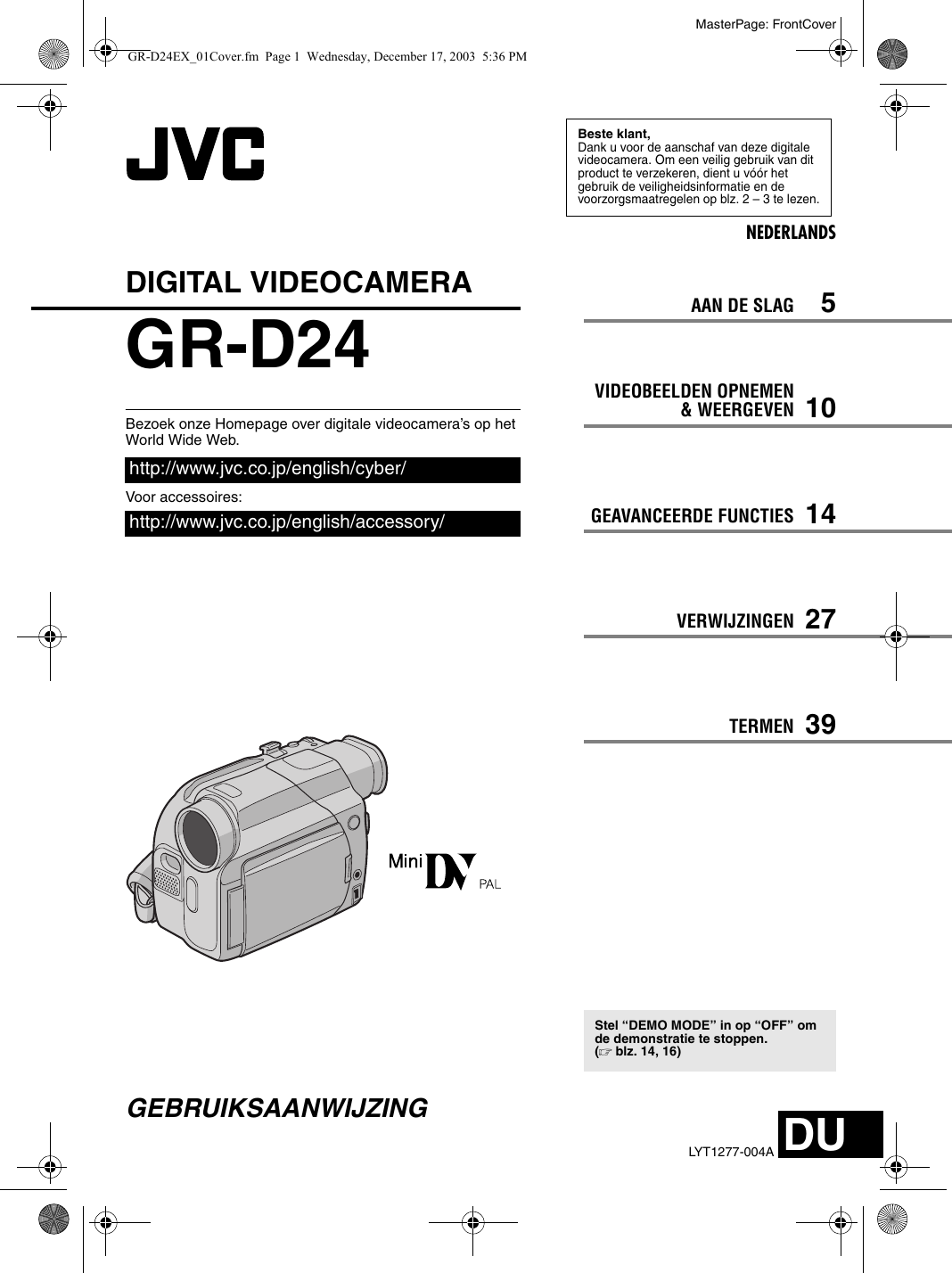 JVC GR D24EX User Manual LYT1277 004A