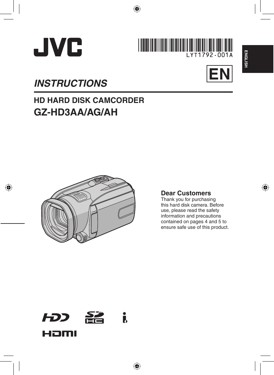 JVC GZ HD3AG M7H5 User Manual LYT1792 001A