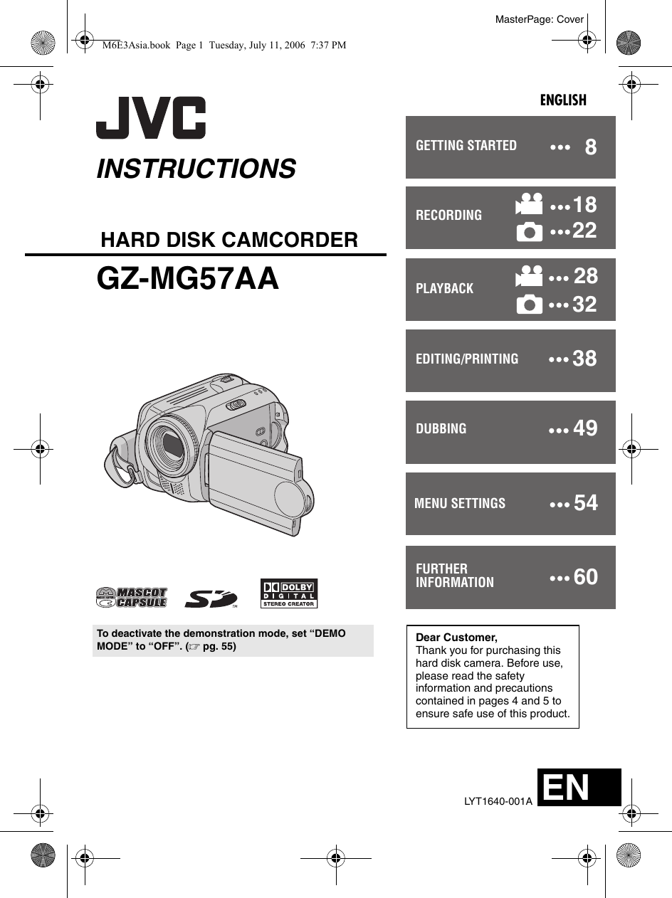 JVC GZ MG57AA M6E3 User Manual LYT1640 001A