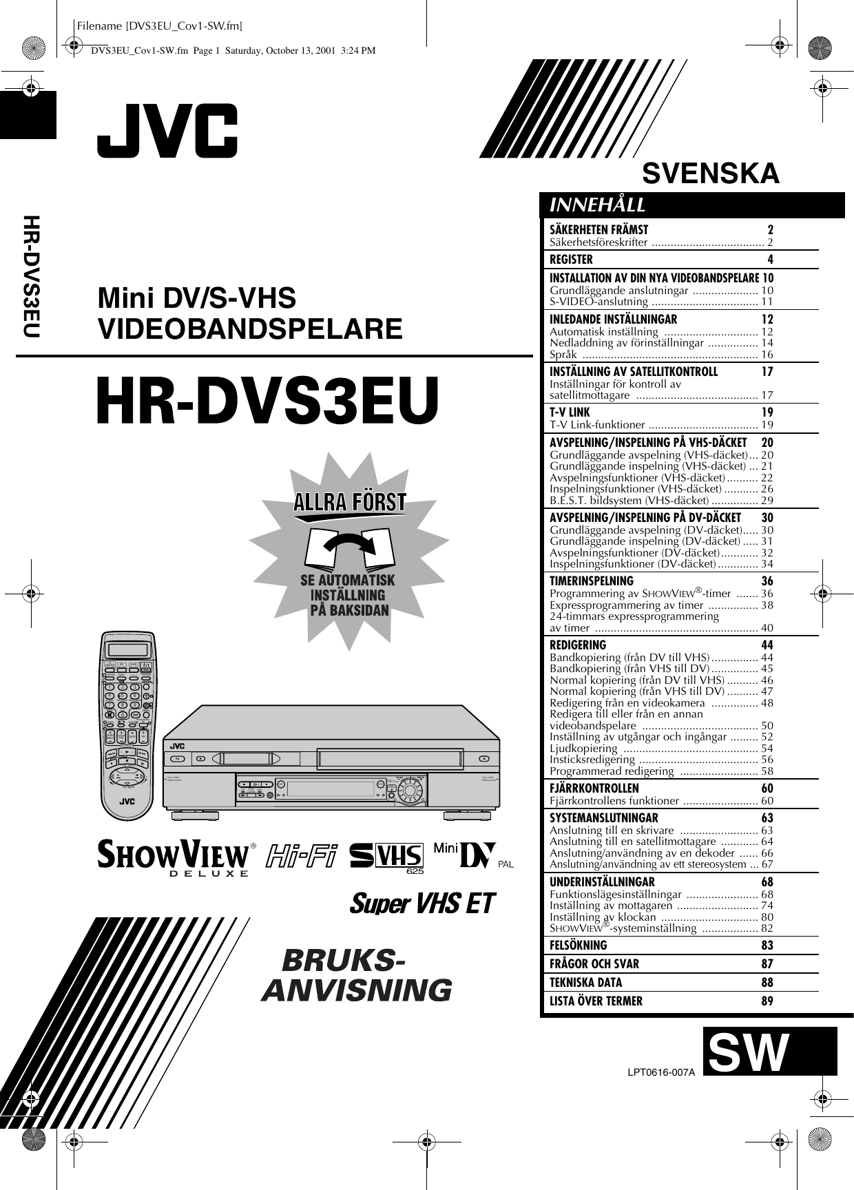 JVC HR DVS3EU DVS3EU_1 SW User Manual LPT0616 007A