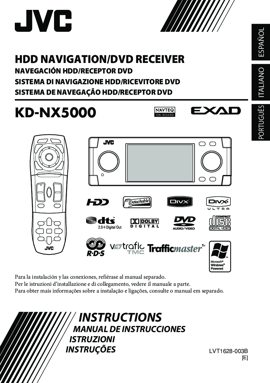 JVC KD NX5000E NX5000 User Manual (Europe) LVT1628 003B