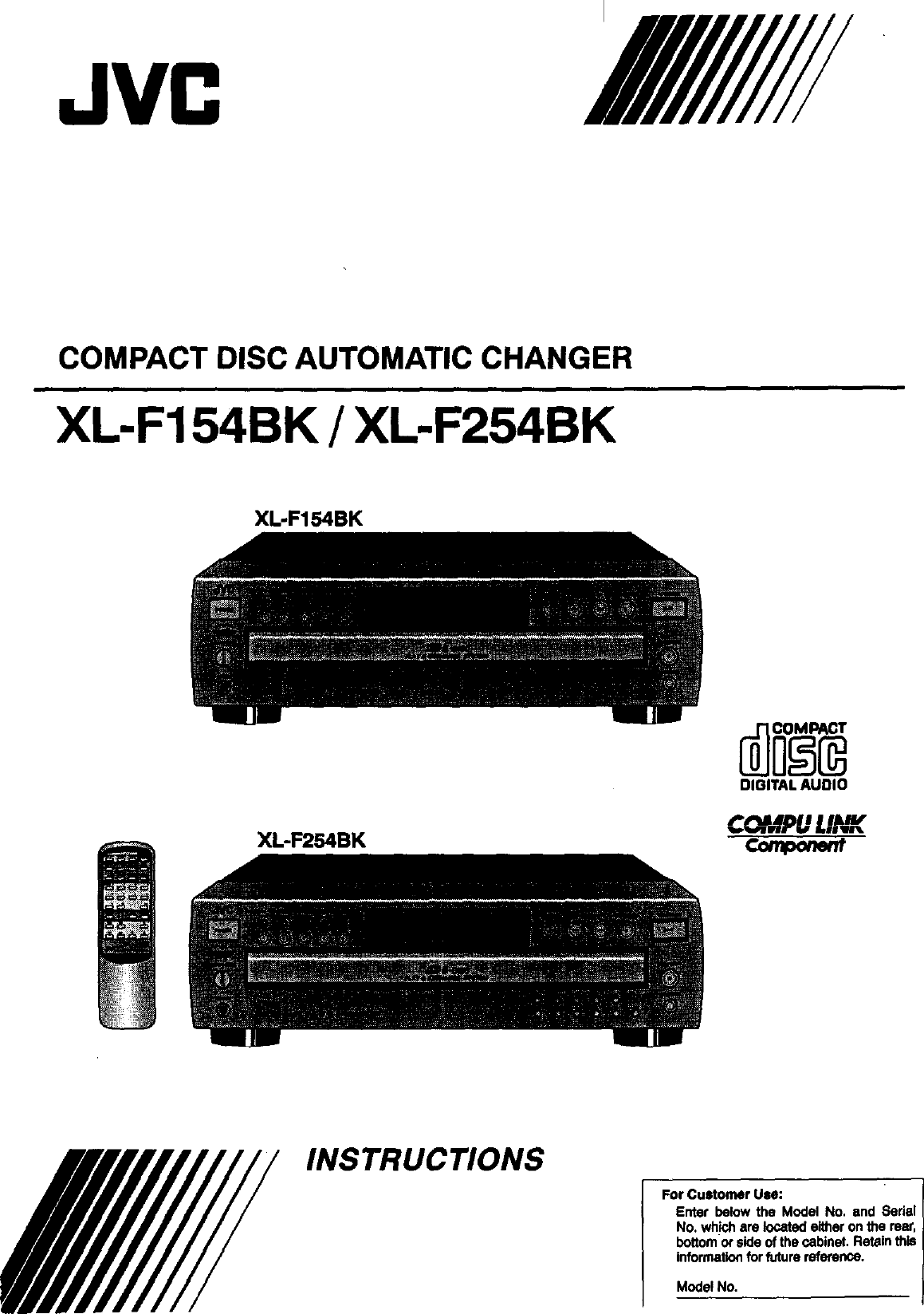 JVC Compact Disc Manual L0080096