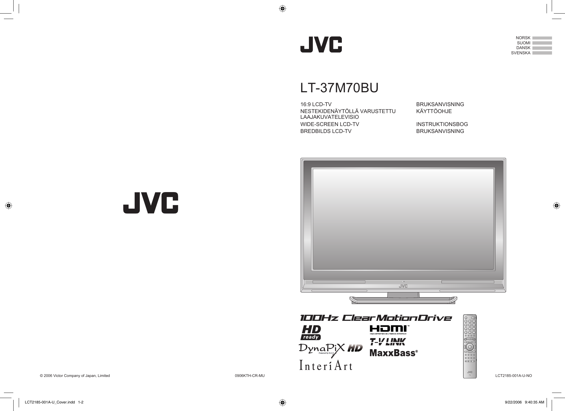 JVC LT 37M70BU User Manual LCT2185 001A U NO