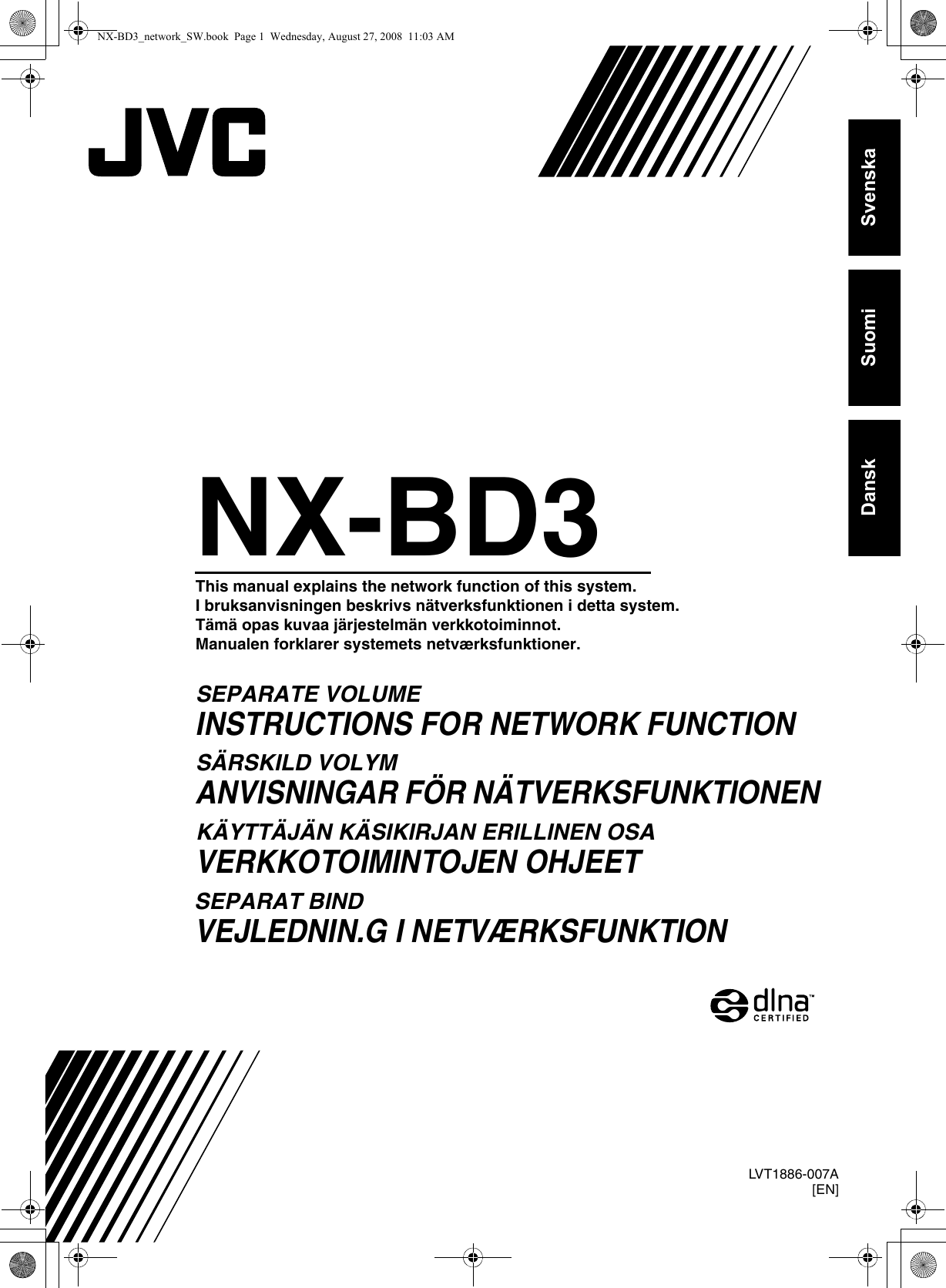 JVC NX BD3EN BD3 User Manual LVT1886 007A